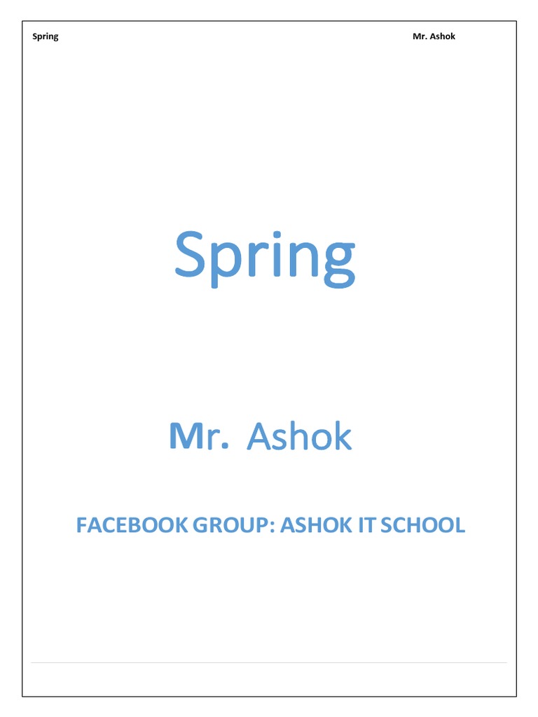 Spring Material by Ashok | PDF | Spring Framework | Class (Computer ...