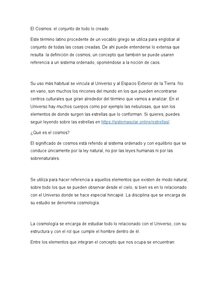 Explorando el Cosmos y su Estructura | PDF | Universo | Espacio