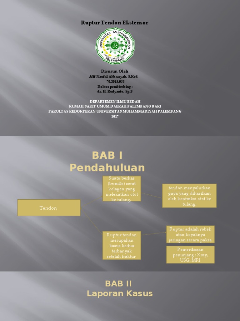 Case Ruptur Tendon Ekstensor | PDF