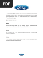 Misión, Visión y Valores de Ford | PDF | Sustentabilidad | Compania de ...