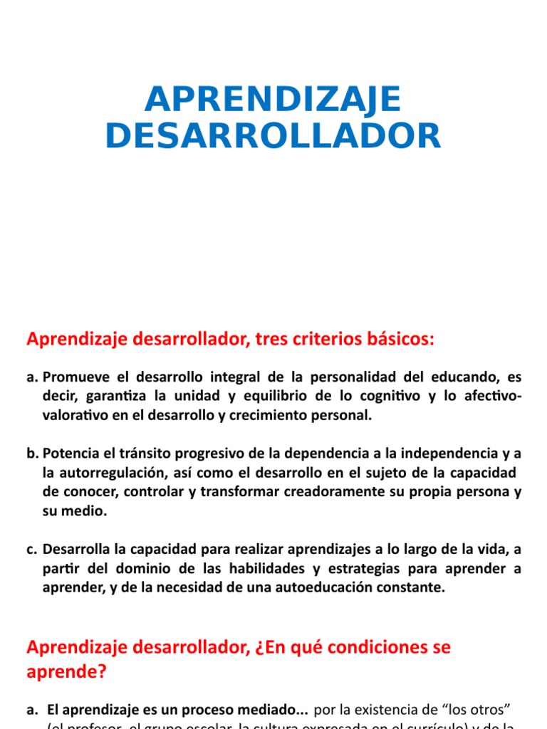 Aprendizaje Desarrollador | PDF | Crecimiento personal y profesional