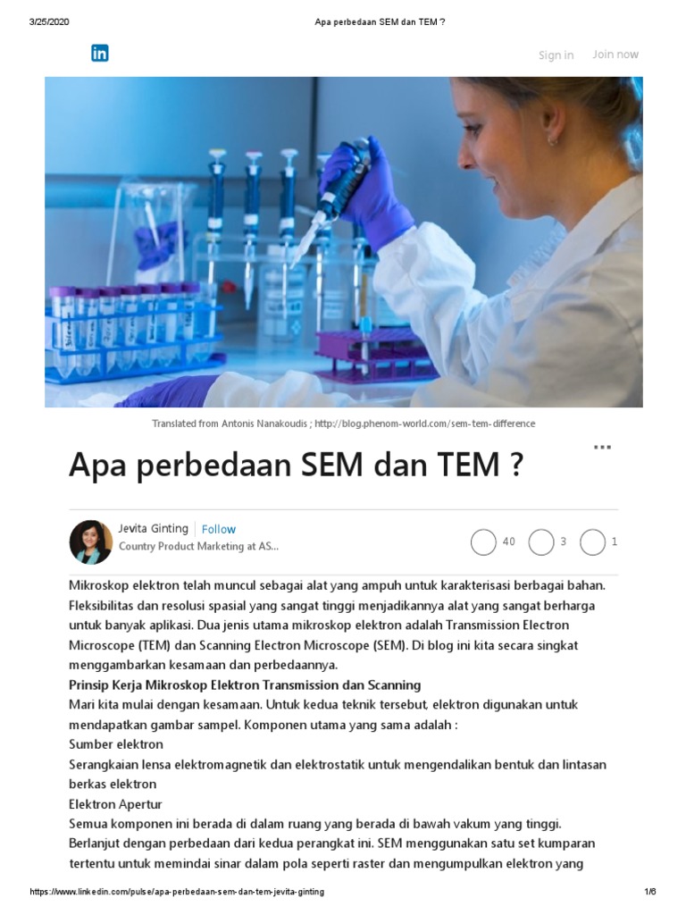 Apa Perbedaan SEM Dan TEM | PDF | Sains & Matematika