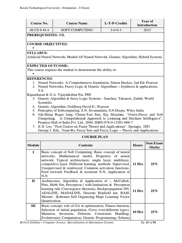 Soft Comp PDF | PDF | Fuzzy Logic | Artificial Neural Network