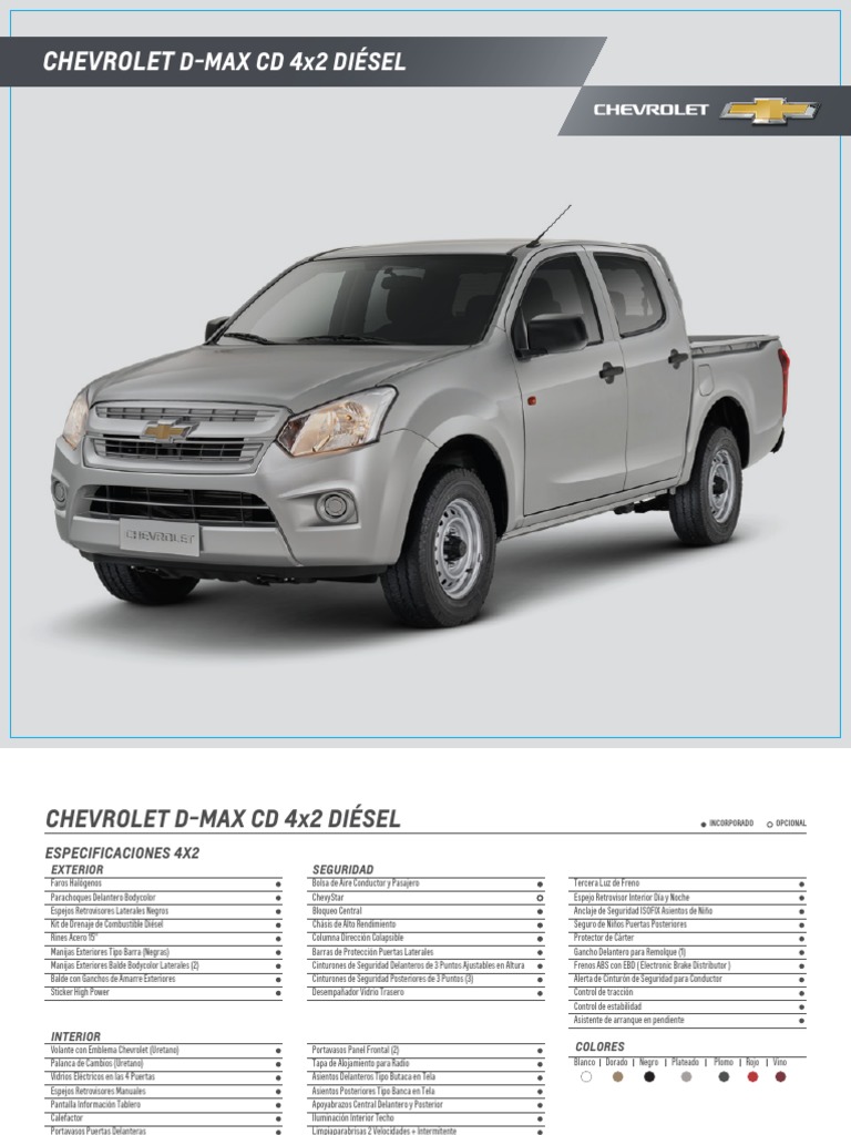 Ficha Tecnica D Max CD 4x2 | PDF | Eje | Transporte privado