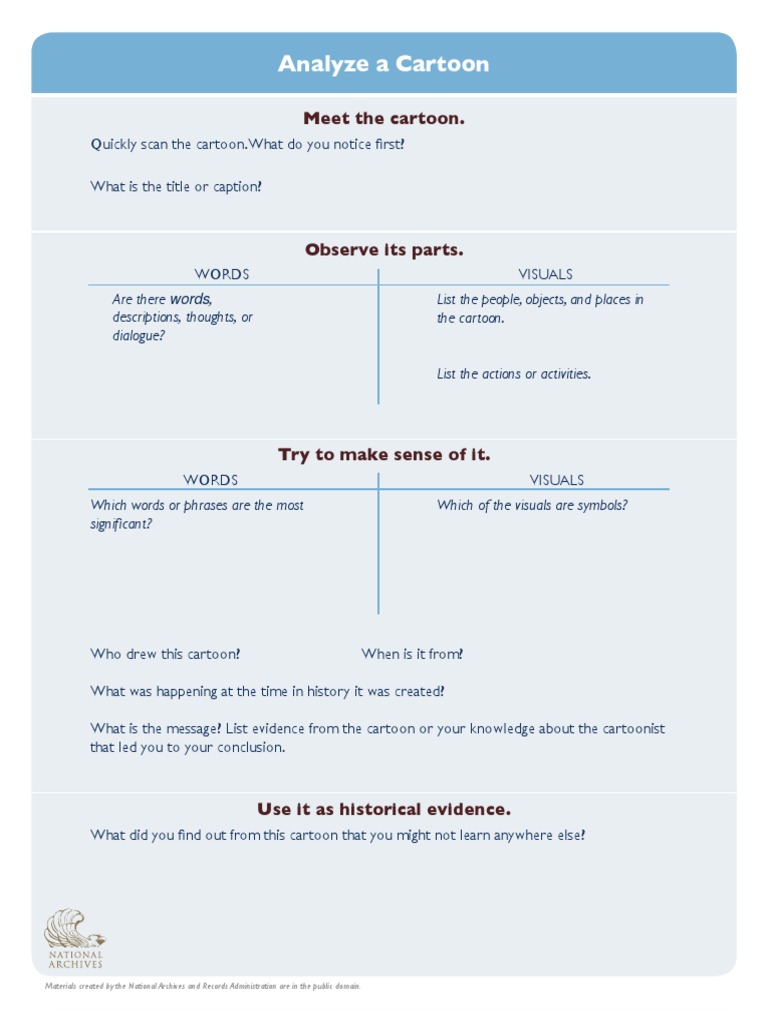 Analysis Worksheets | PDF | Cartoon | Photograph