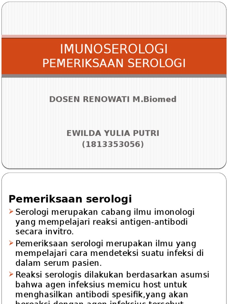 Pemeriksaan Serologi | PDF