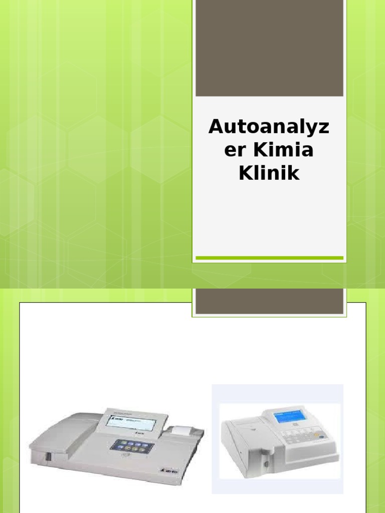 Autoanalyzer Kimia Klinik | PDF