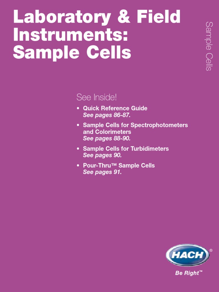 Hach Sample Cells | PDF | Nitrogen | Nitrate