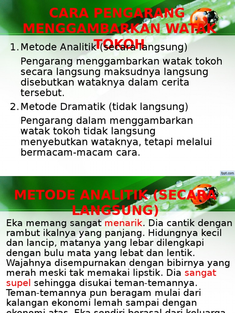 Teknik Penggambaran Watak Tokoh | PDF