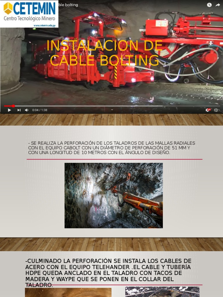 Instalacion Cable Bolting 2 | PDF
