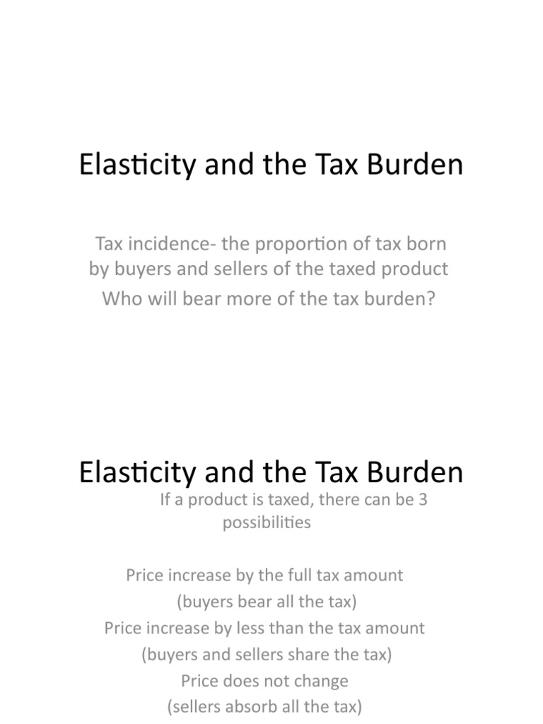 Chapter 5 Elasticity and Tax Burden | PDF | Tax Incidence | Price ...