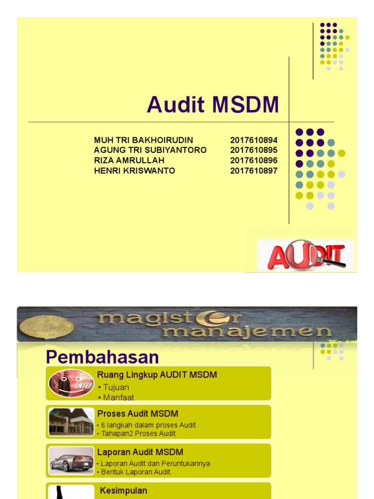Audit SDM | PDF