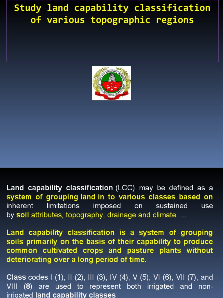 Land Capability Classification Overview | PDF | Crop Rotation | Soil