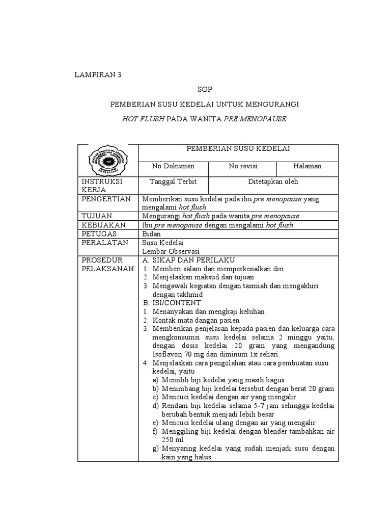 Lampiran 3 SOP | PDF