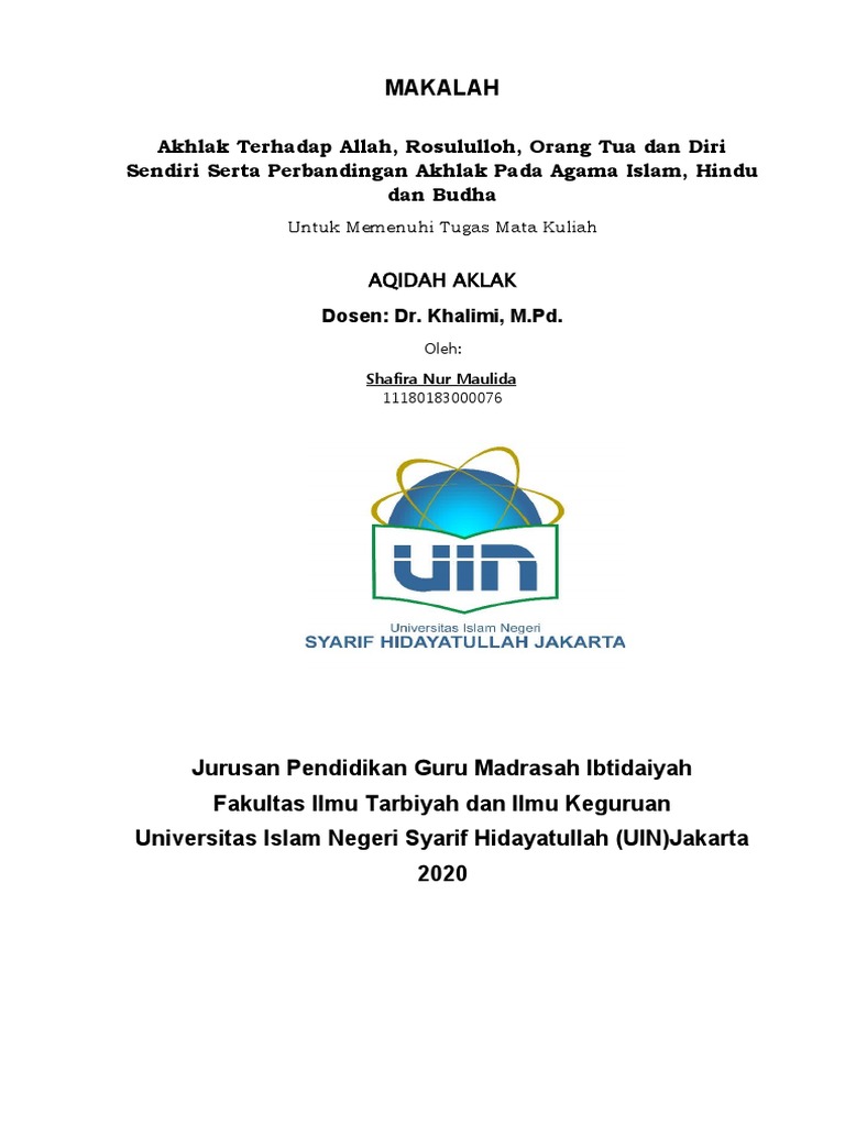 Makalah Aqidah Akhlak | PDF