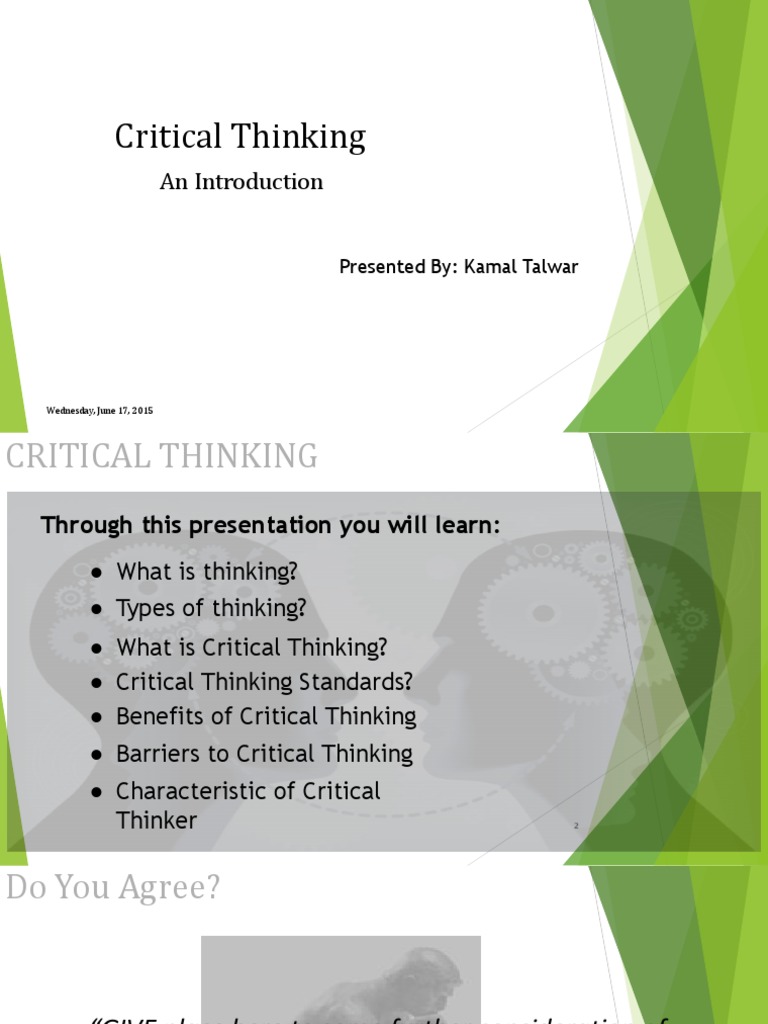 Critical Thinking | PDF | Critical Thinking | Argument