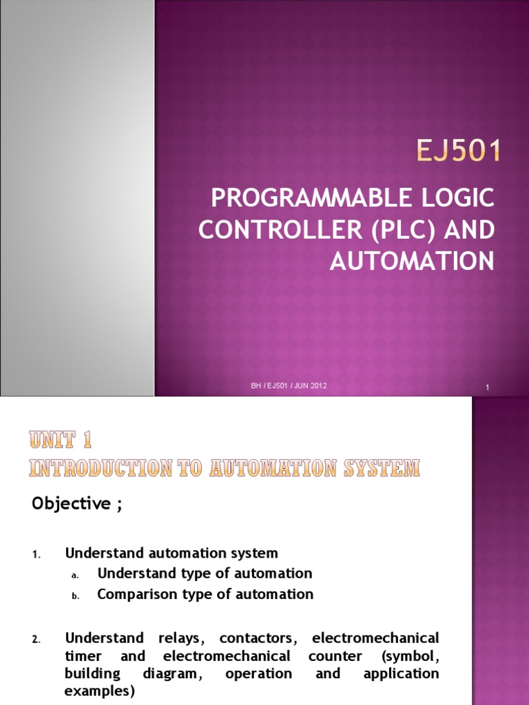 Chapter 1 Introduction To Automation System | PDF | Relay | Switch