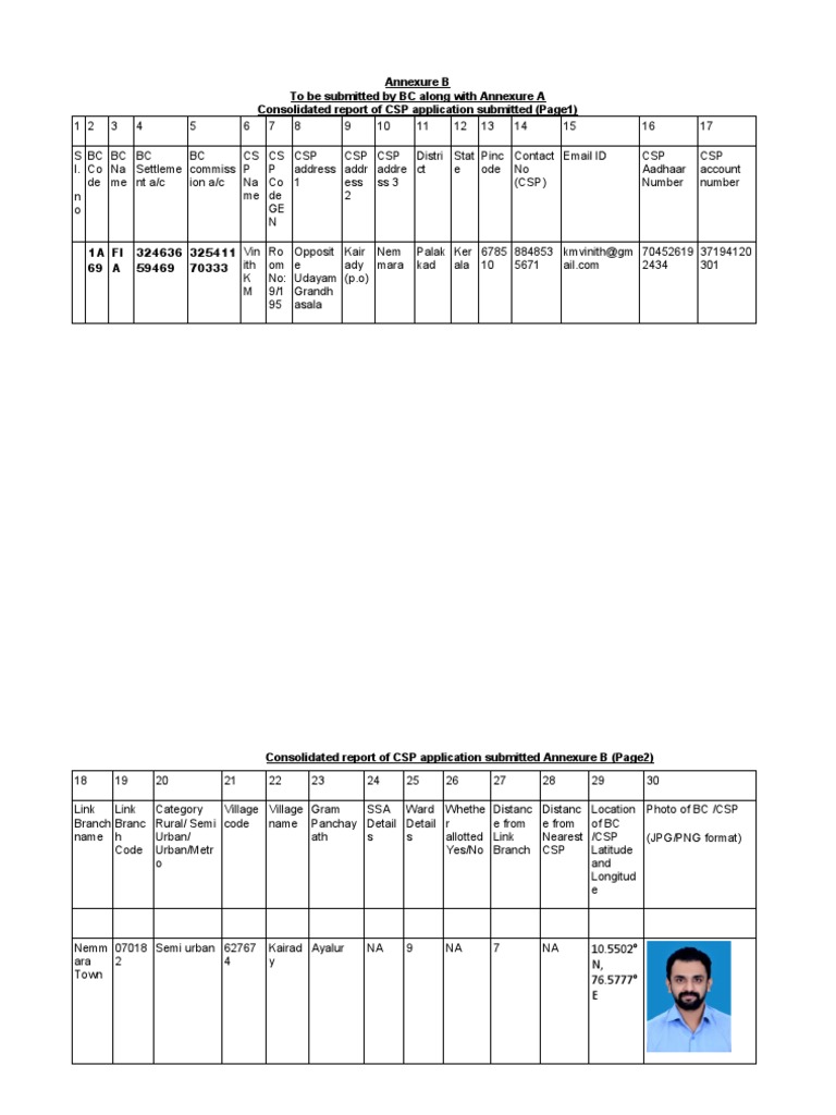 Annexure B Format | PDF