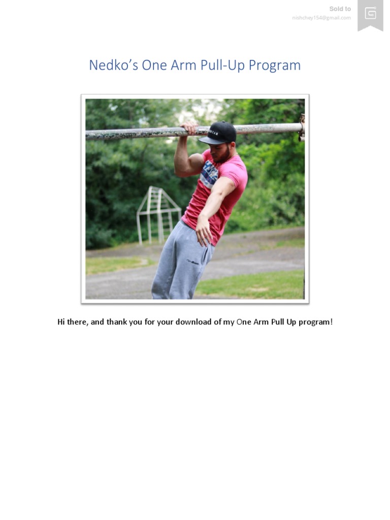 Nedko One Arm Pull Up Program | PDF | Hobbies | Recreation