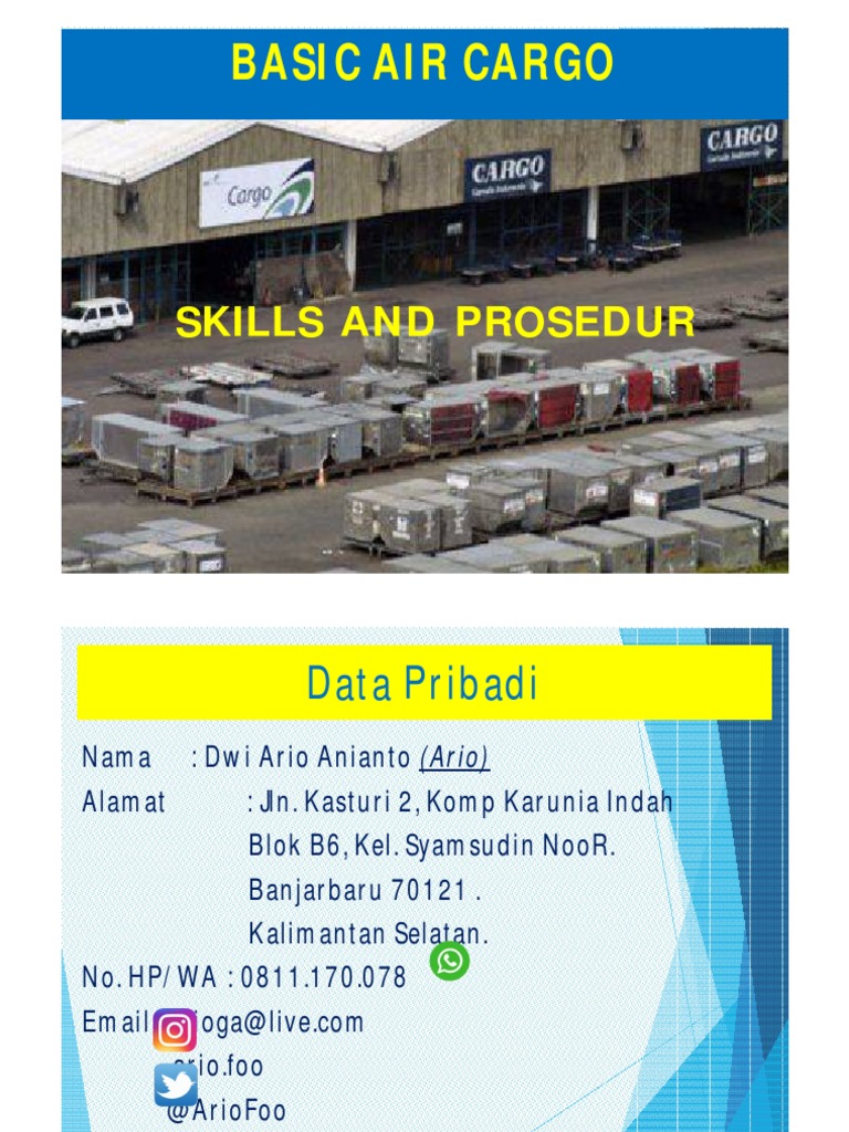 Panduan Dasar Penanganan Kargo Udara | PDF