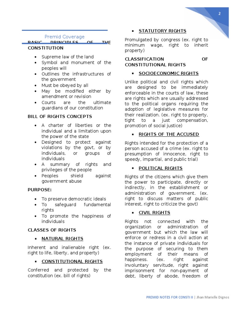 Consti 2 Premid Coverage | PDF | Search Warrant | Due Process