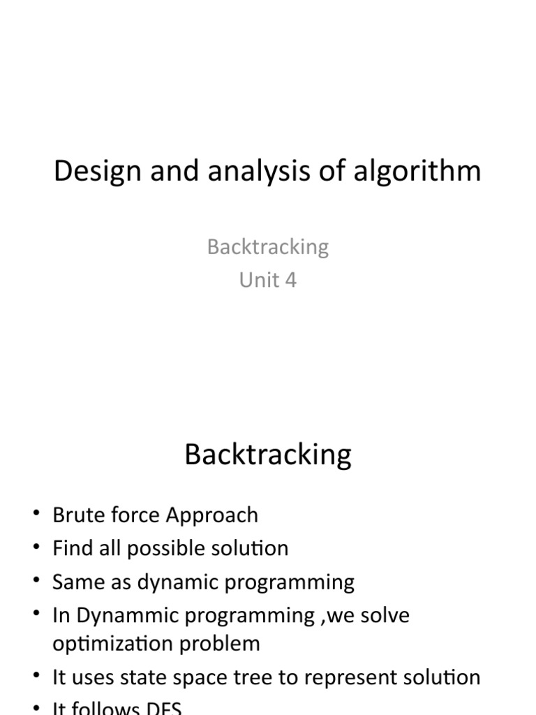 Backtracking | PDF | Combinatorics | Computer Science