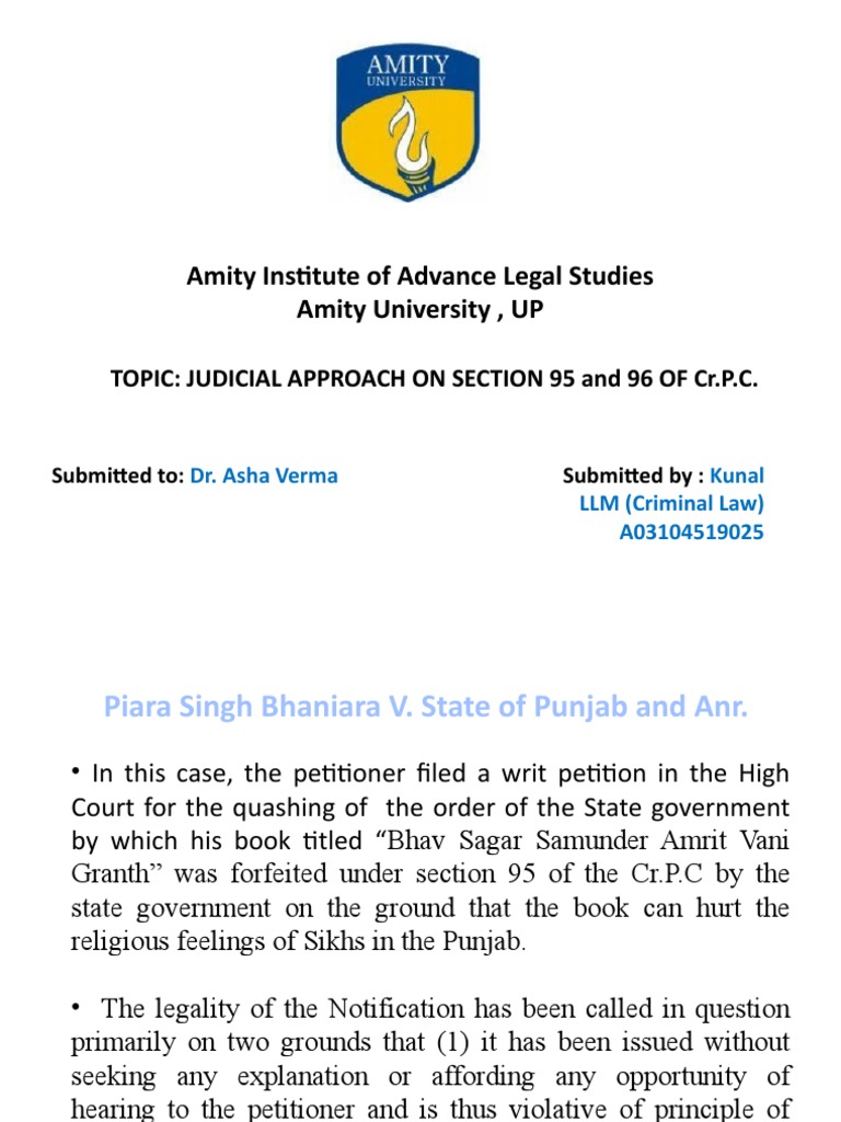 Section 95-96 CRPC | PDF | Ethical Principles | Judiciaries