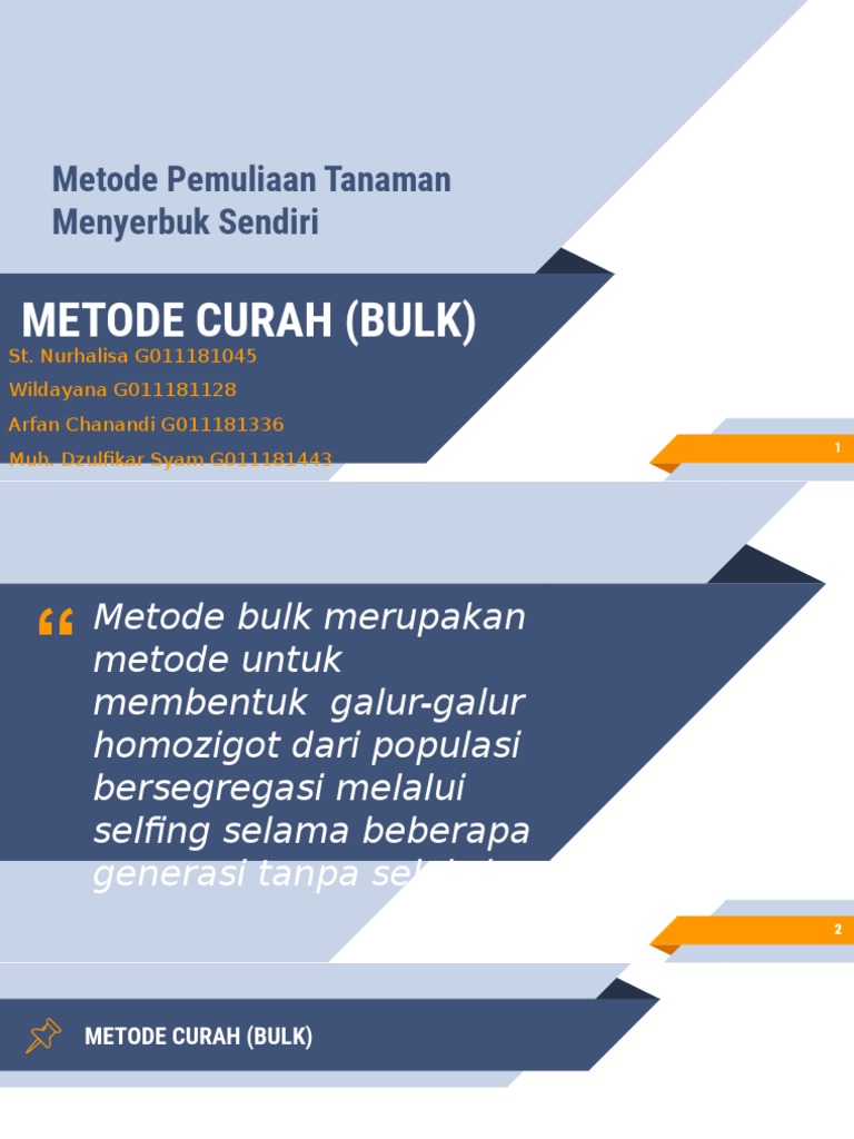 Metode Bulk dalam Pemuliaan Tanaman | PDF
