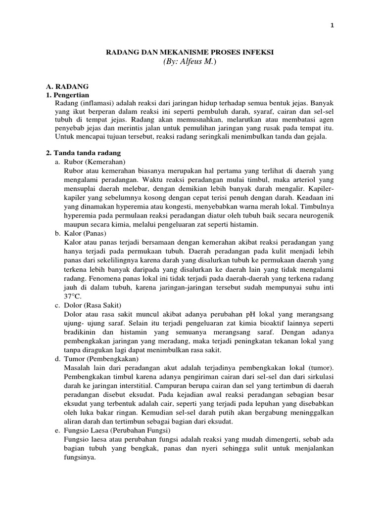 Radang dan Infeksi: Gejala & Proses | PDF