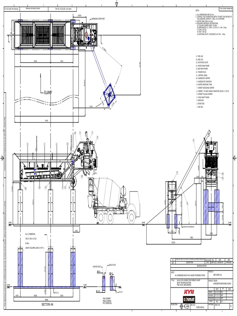 Concrete Batching Plant Layout Drawing | PDF | Civil Engineering ...