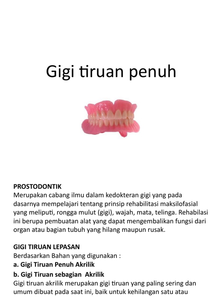 Gigi Tiruan Penuh GTP | PDF