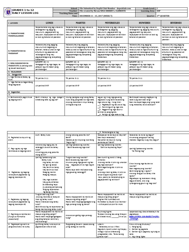 Esp Lesson Week 7 | PDF