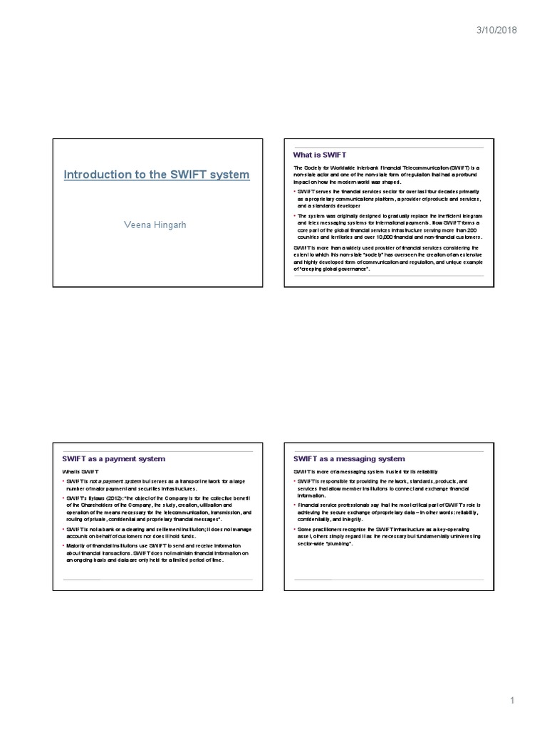 SWIFT Tag Deatils PDF | PDF | Payment System | Payments