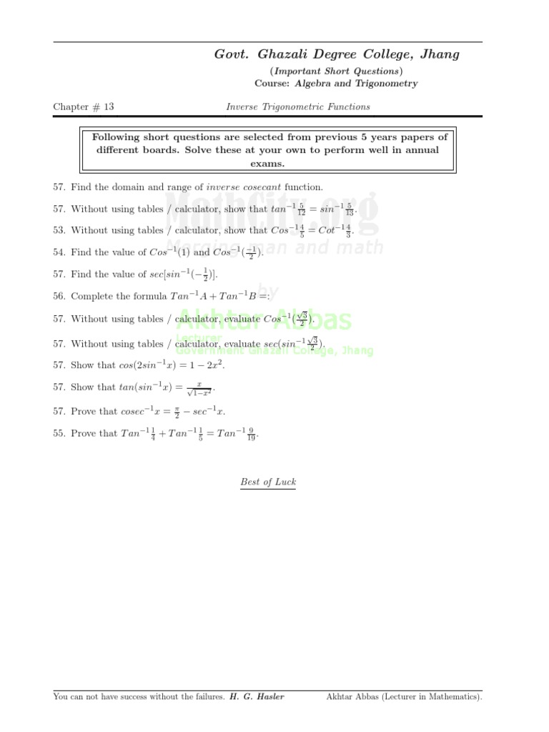 Short Question ch13 FSC Part1 Akhtar Abbas PDF | PDF | Teaching Methods & Materials