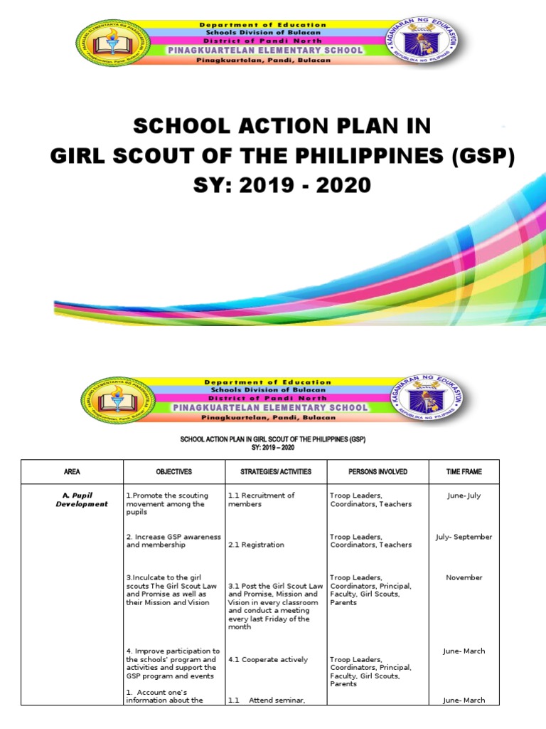 Action Plan (GSP) 2019-2020 | PDF | Scouting | Teachers