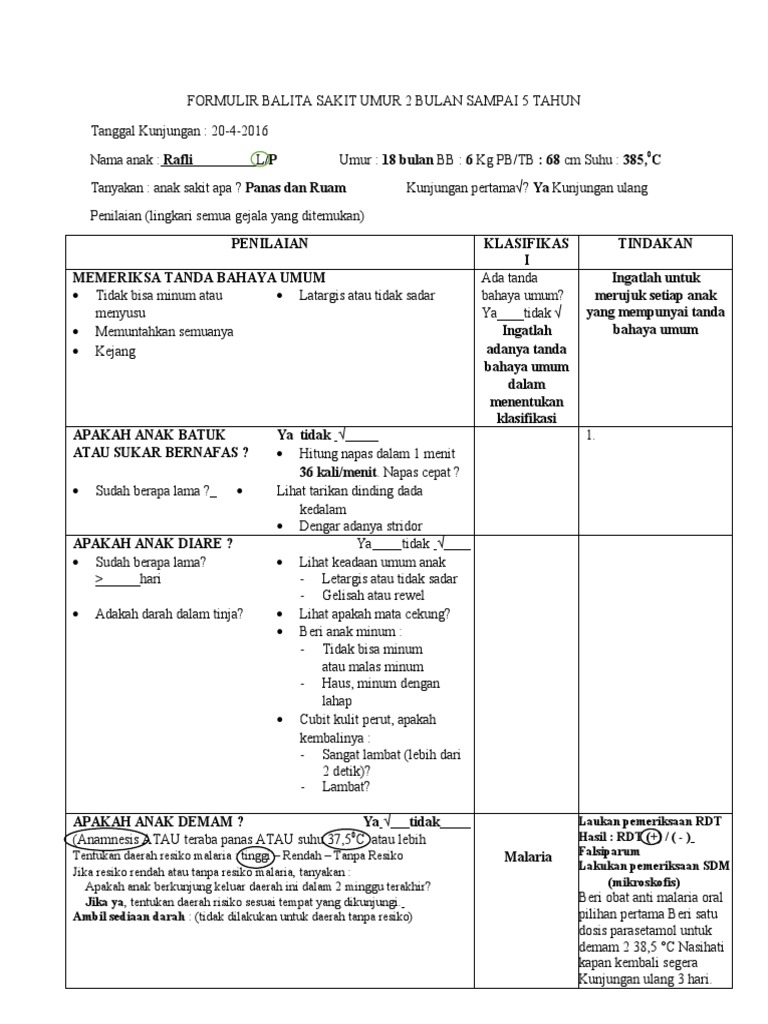 Contoh Kasus MTBS | PDF