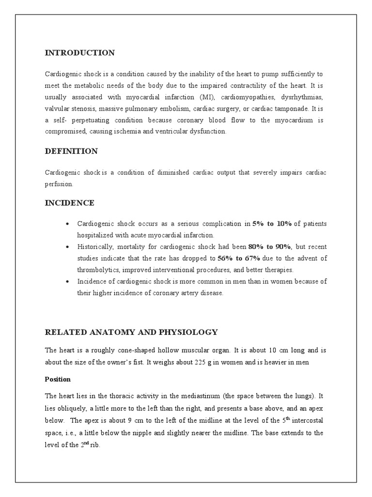 Cardiogenic Shock | PDF | Heart Valve | Atrium (Heart)