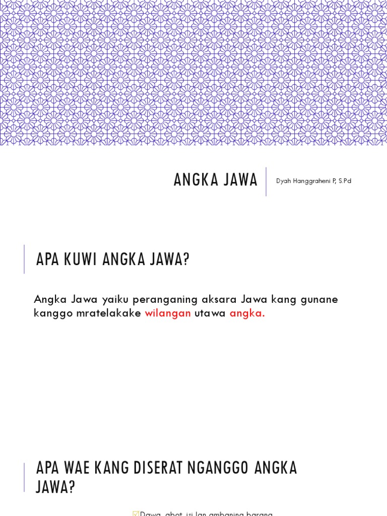 Angka Jawa | PDF