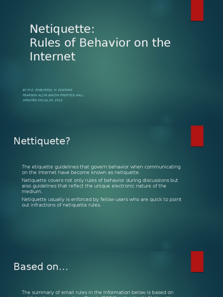 Netiquette | Download Free PDF | Semiotics | Computer Network