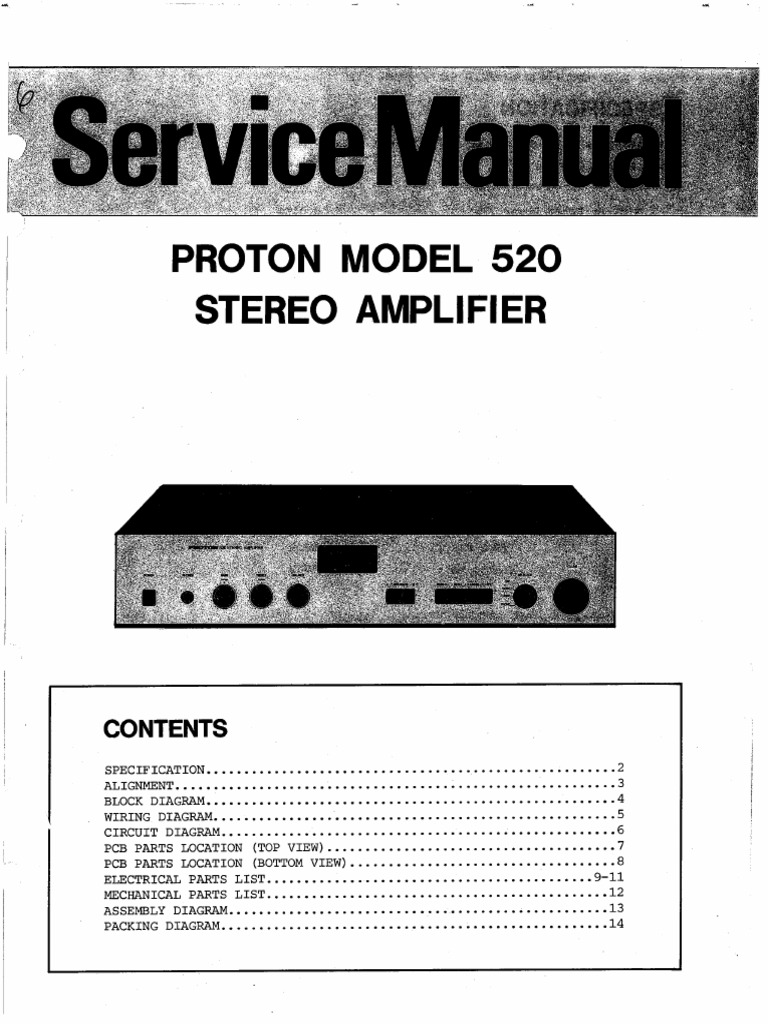 Proton 520 Amp | PDF