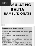 Paano Magsulat NG Balita | PDF