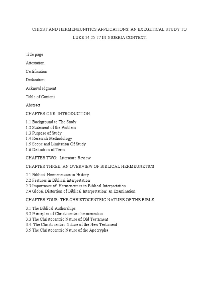 A Christocentric Biblical Interpretation | PDF | Biblical Hermeneutics ...