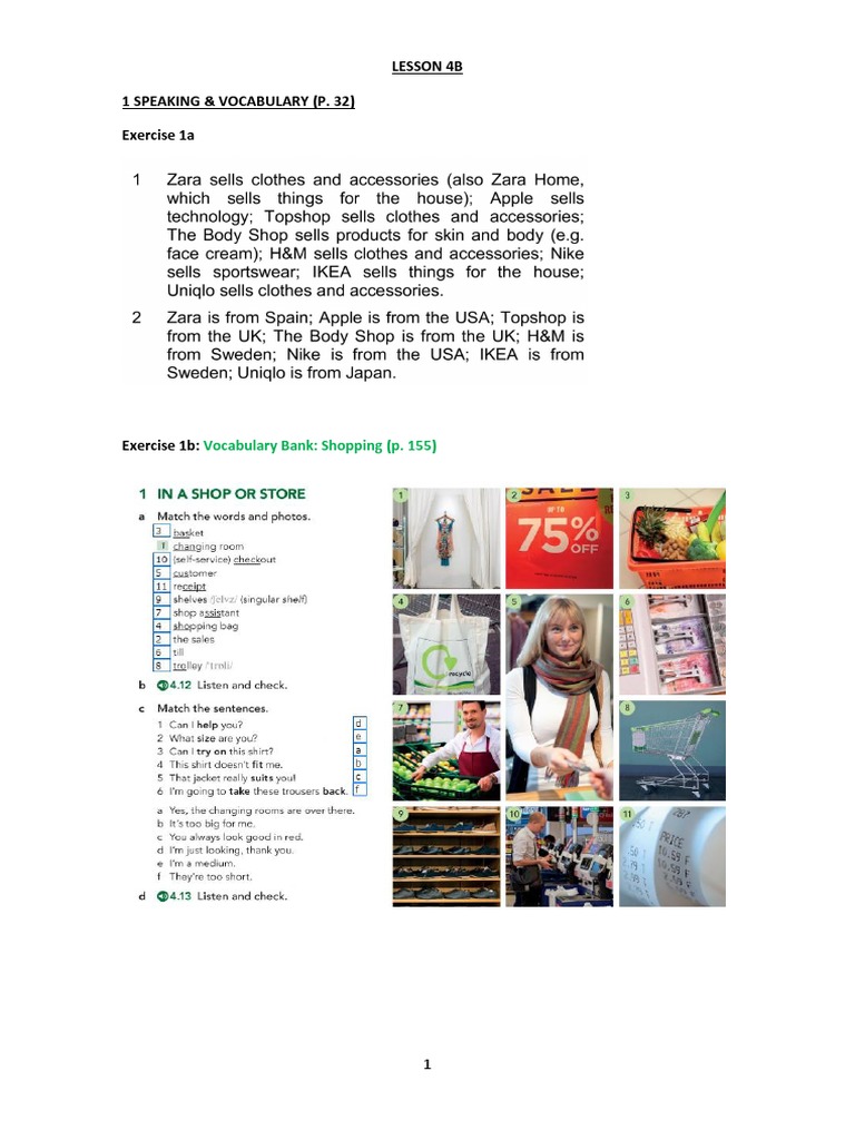 Answer - Keys - Lesson 4B | PDF