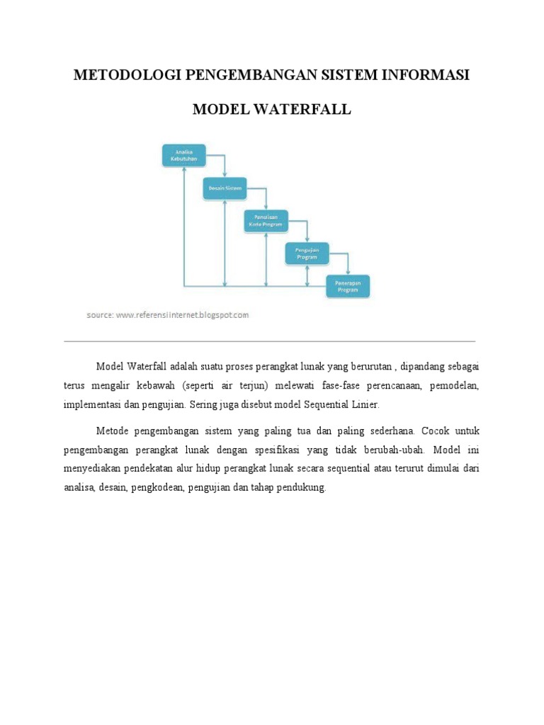 Metodologi Model Waterfall Pengembangan Sistem Informasi | PDF