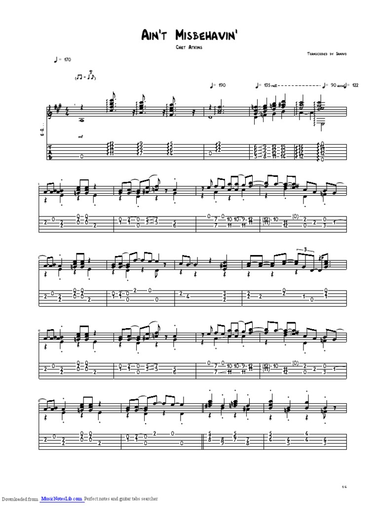 Chet Atkins-Aint Misbehavin | PDF