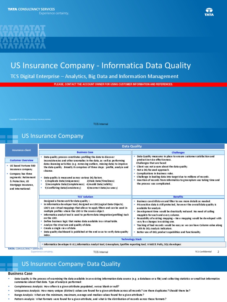 Case - Study - IDQ | PDF | Data Quality | Databases