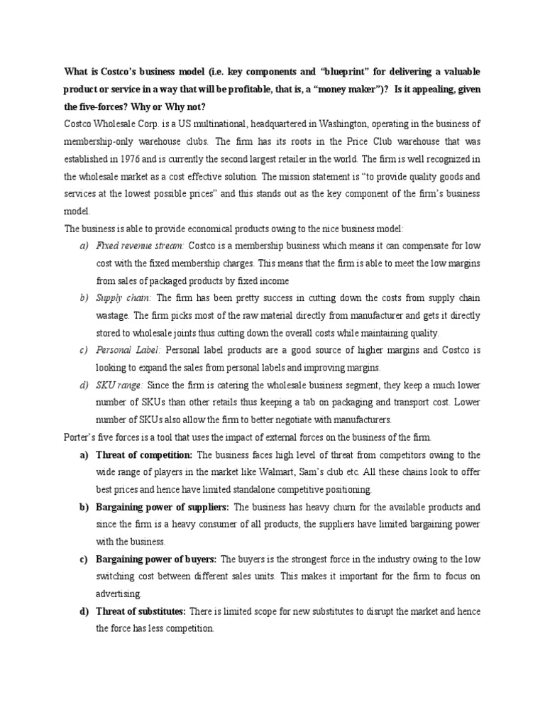 Costco - 5 Forces | PDF | Costco | Business Economics