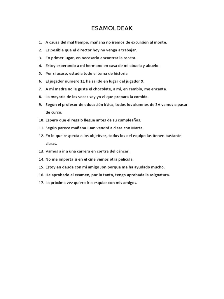 Frases Comunes en Español | PDF