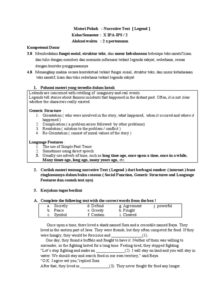 Narrative Text (Legend) | PDF