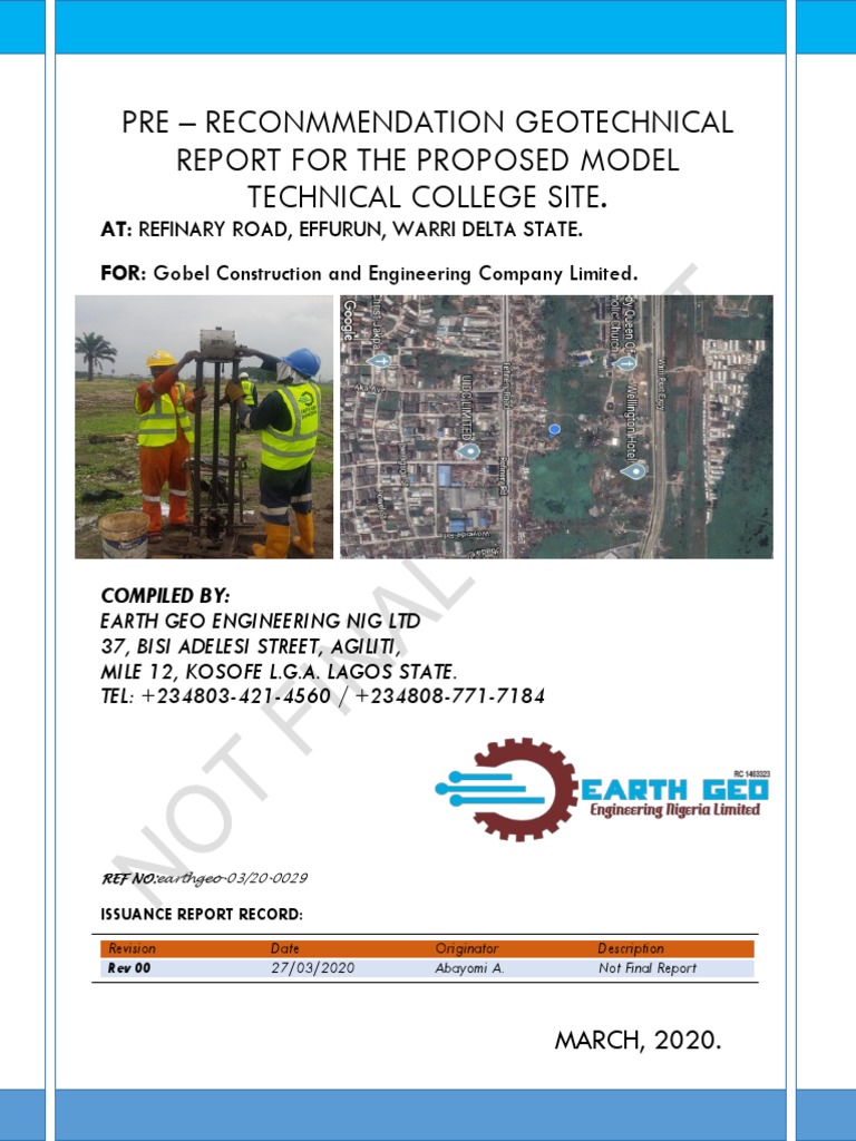 GEOTECH Soil Report | PDF | Deep Foundation | Geotechnical Engineering